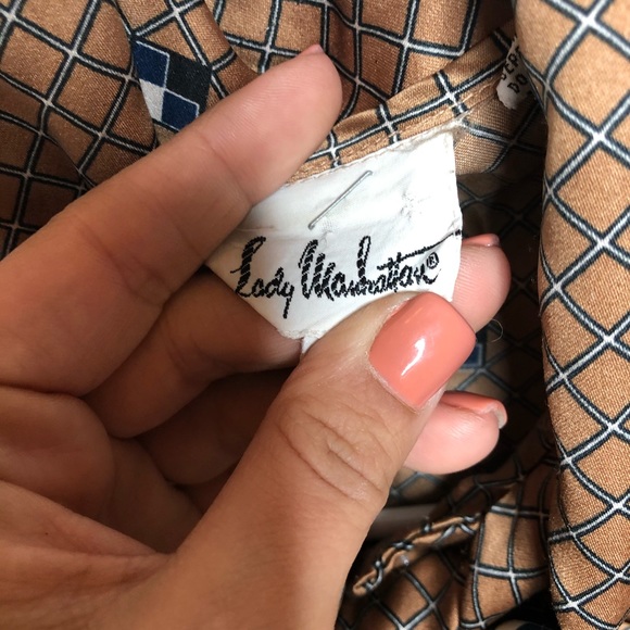 lady manhatten | Tops | Vintage Lady Manhattan Button Down Blouse ...
